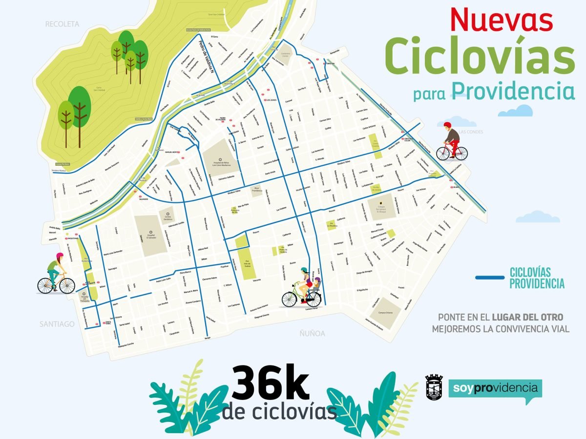 Ciclovías en Providencia - Comuna de Providencia